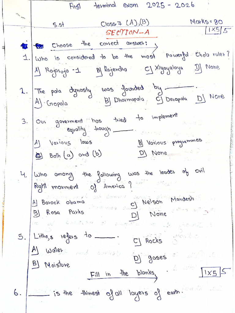 SST Class 7 | PDF