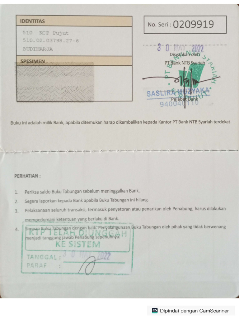 Rekening Gaji Budi | PDF