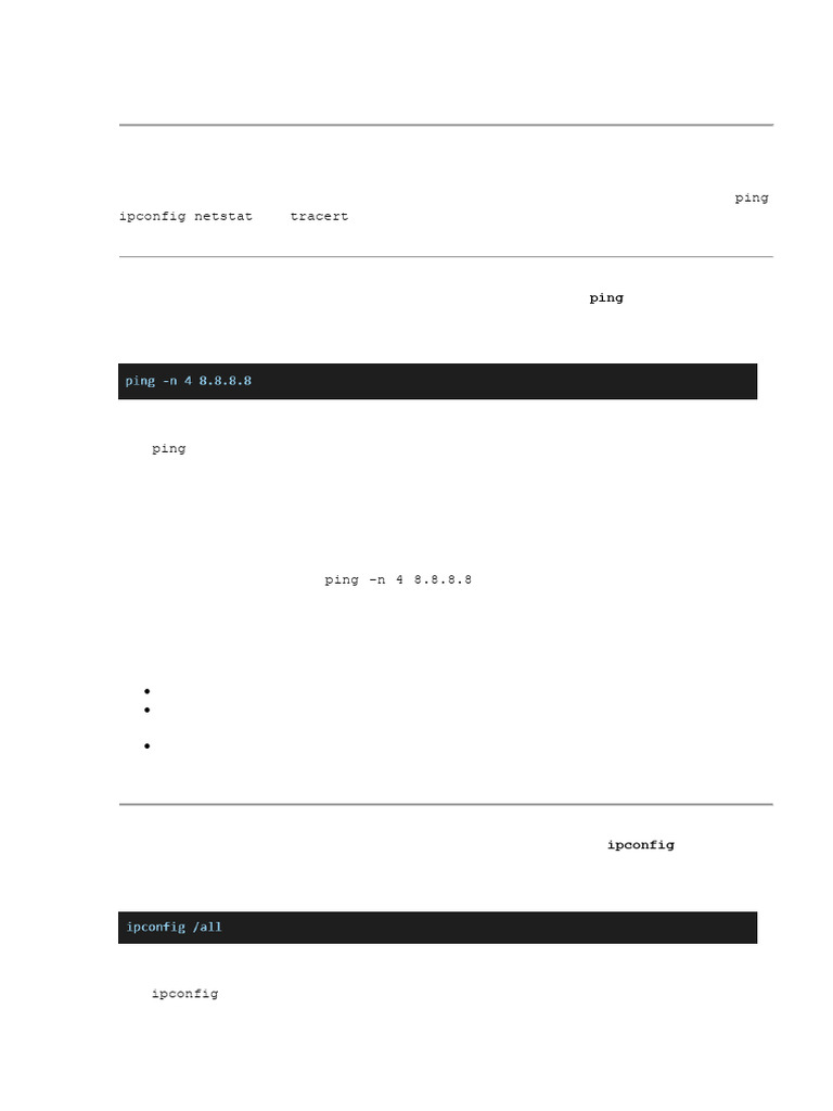 Network Diagnostic Tools Overview | PDF | Computer Network | Ip Address