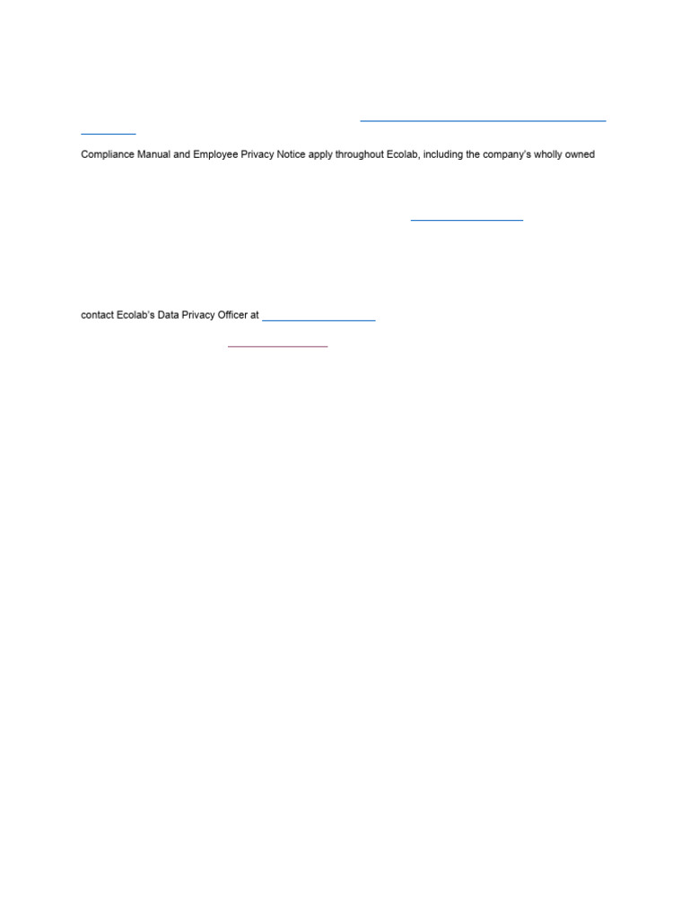 Global Data Privacy Notice Acknowledgement | PDF