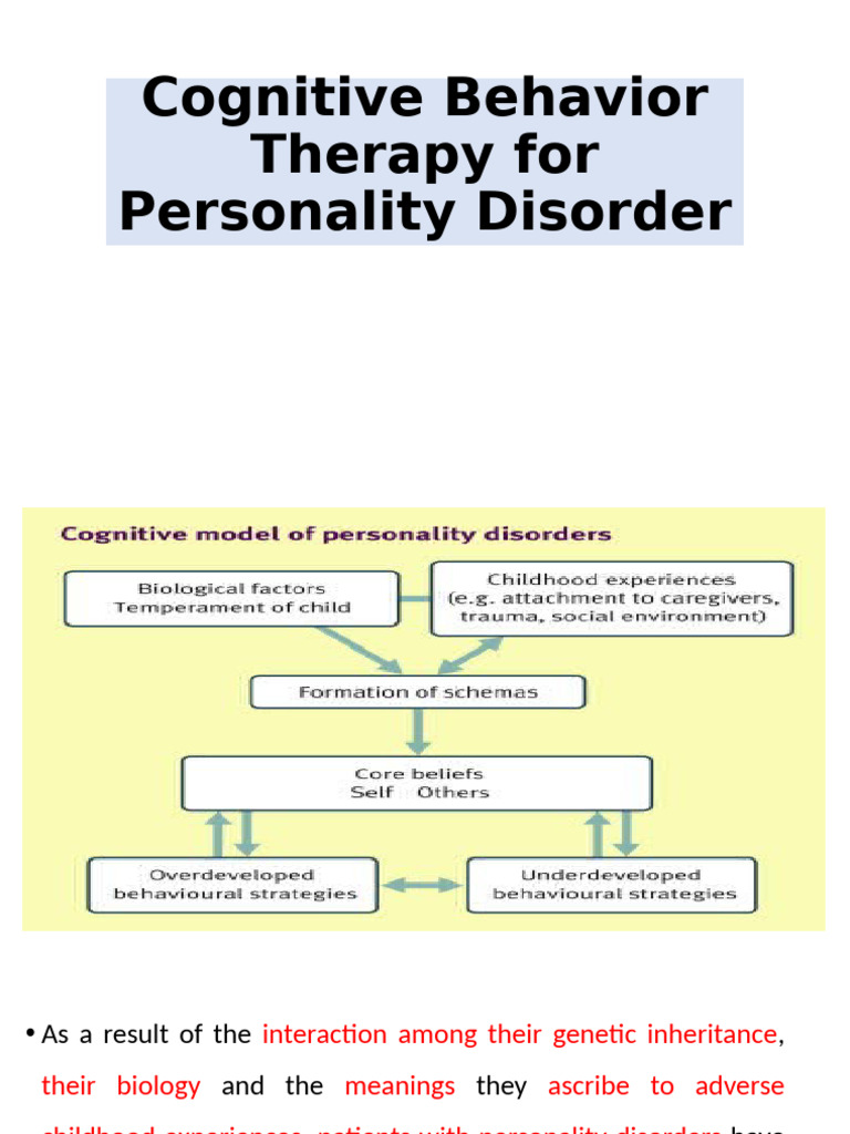 Cognitive Behavior Therapy for Personality Disorder | PDF | Personality ...