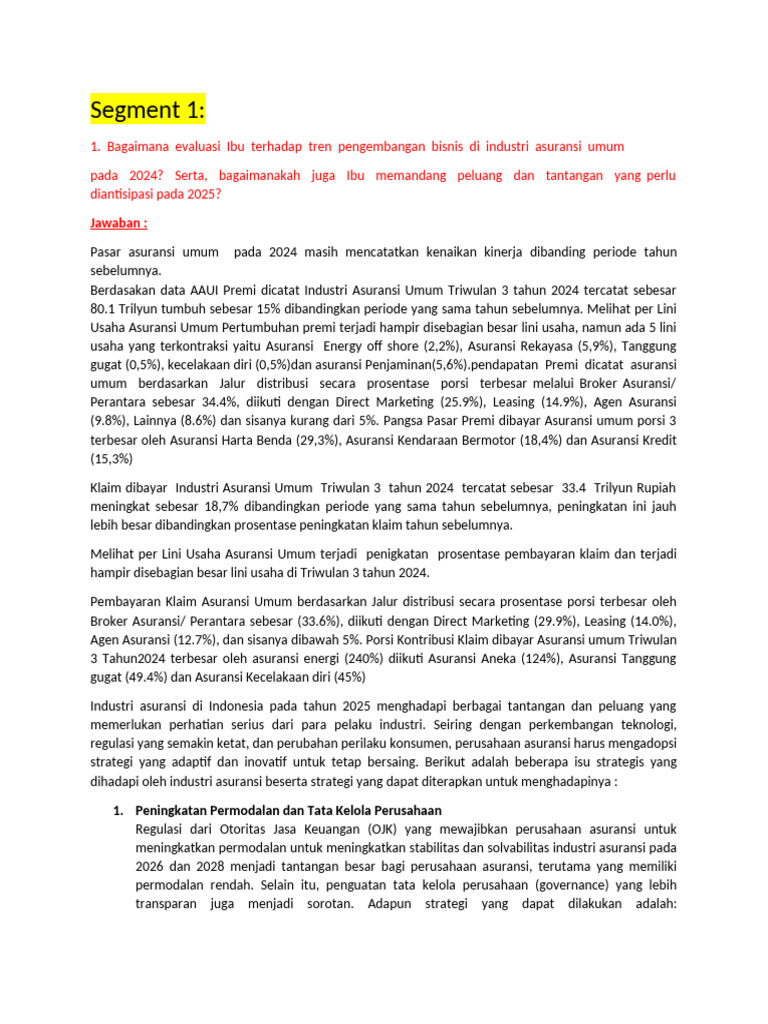 Daftar Pertanyaan Money Talk Azuarini | PDF