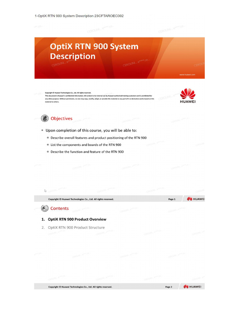RTN900 1 System Description | PDF