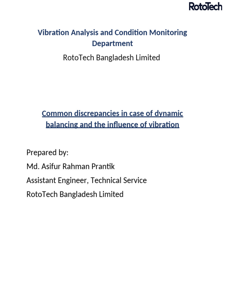 Vibration Analysis and Condition Monitoring Department | PDF ...