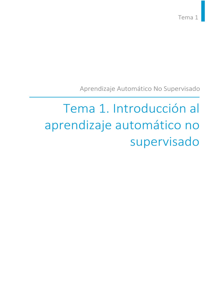 Introducción al Aprendizaje No Supervisado | PDF | Aprendizaje ...