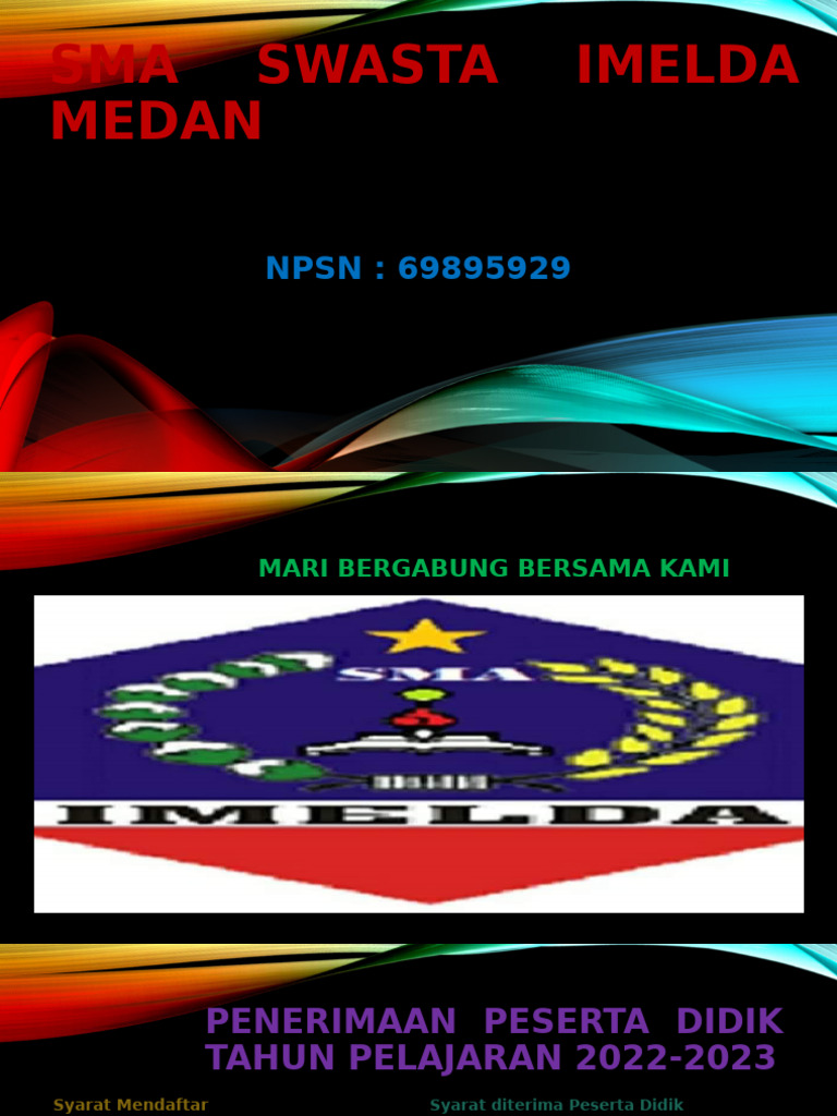 Berkas Promo SMAS Imelda Medan 2022-2023 | PDF