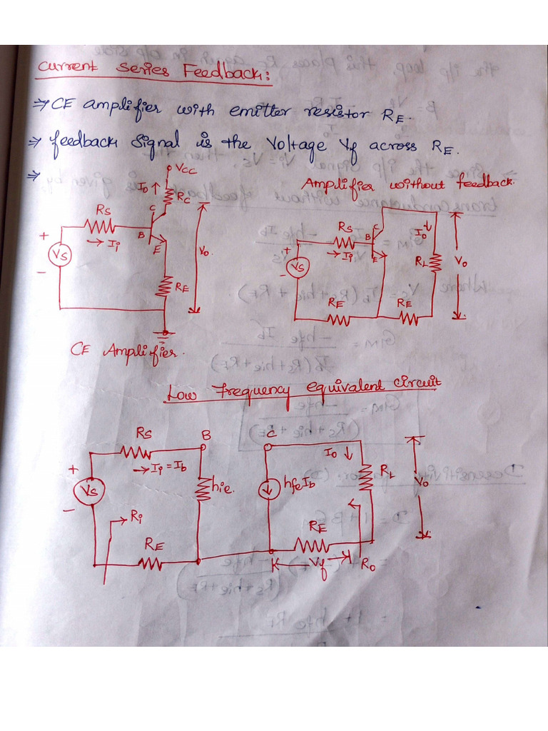 Current Series Feedback Amplifiers | PDF