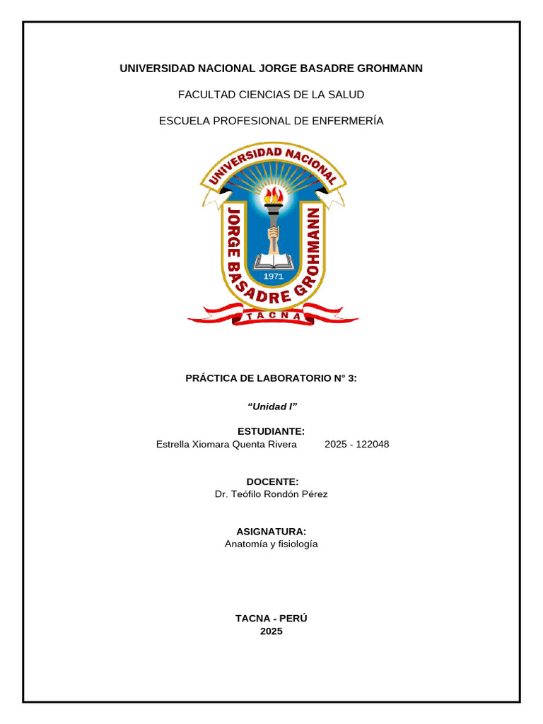 Práctica de Anatomía y Fisiología 2025 | PDF