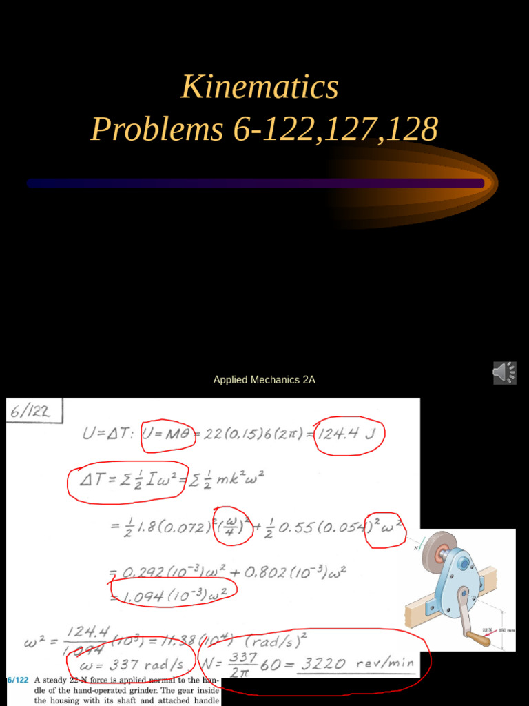 Kinetics (Problem 6-122,127,128) | PDF