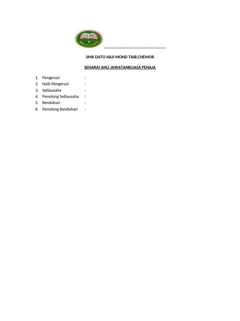 1ac SENARAI JK | PDF