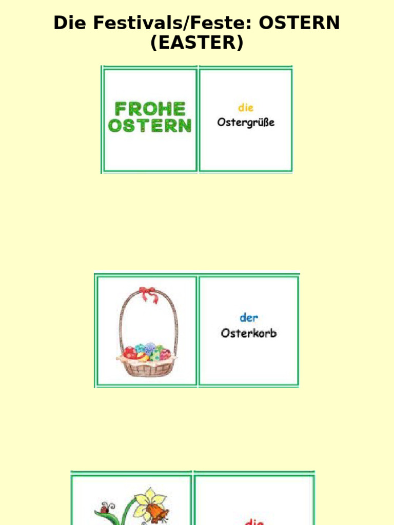 German Easter Words | PDF