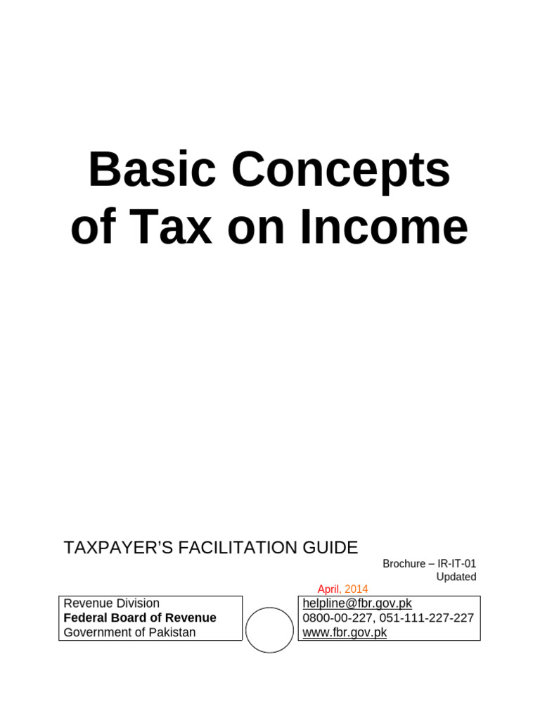 Basic Concepts of Tax On in Come | PDF | Taxes | Tax Refund