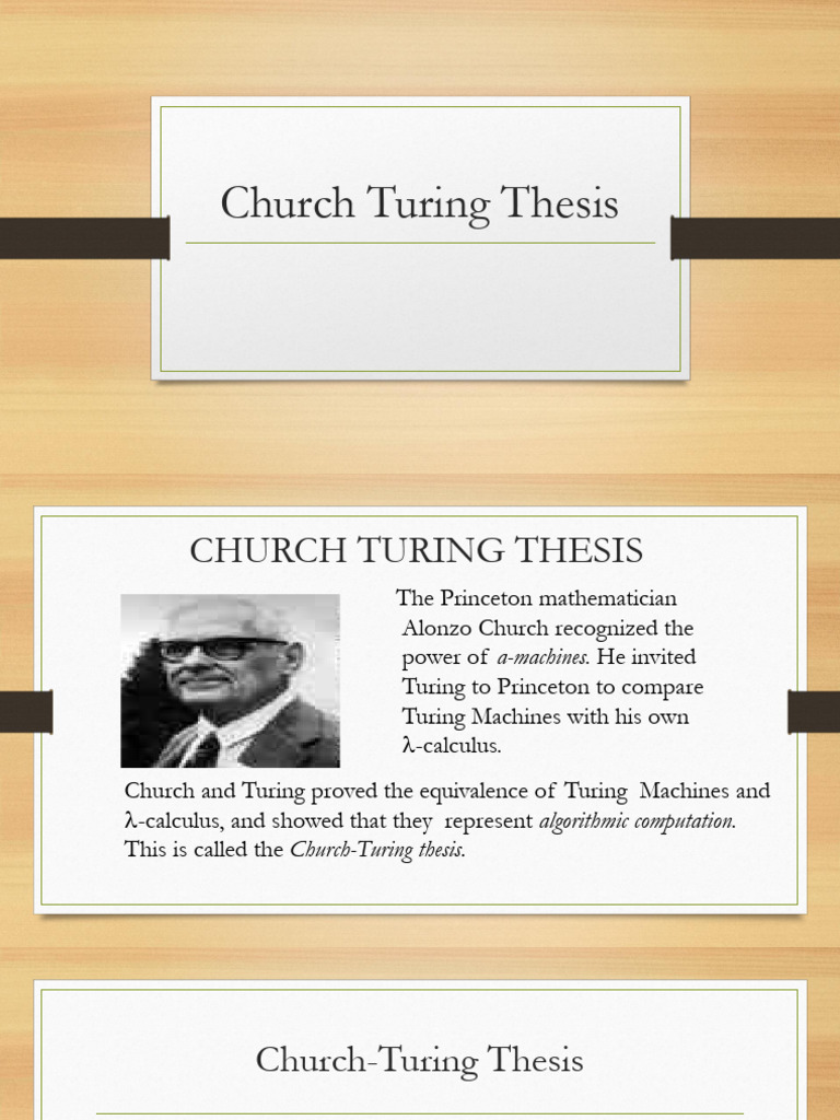 Church Turing Thesis Lec35a | PDF | Computing | Mathematical Logic