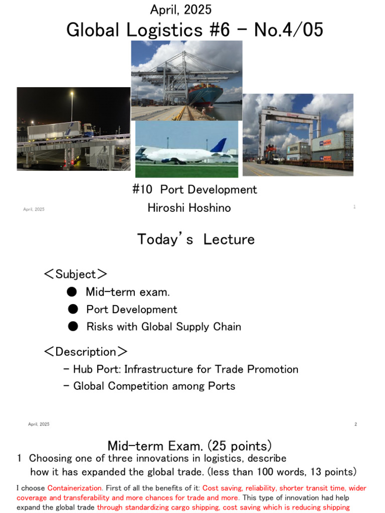 2025 #6 VMU Global Logistics (Revised Final) | PDF | Transport | Port