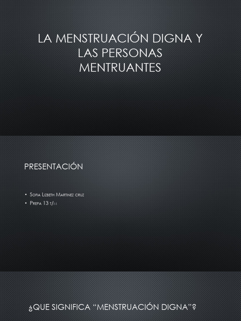 Presentaci-N Sofia Lizbeth Martinez Cruz | PDF | Menstruación | Vagina