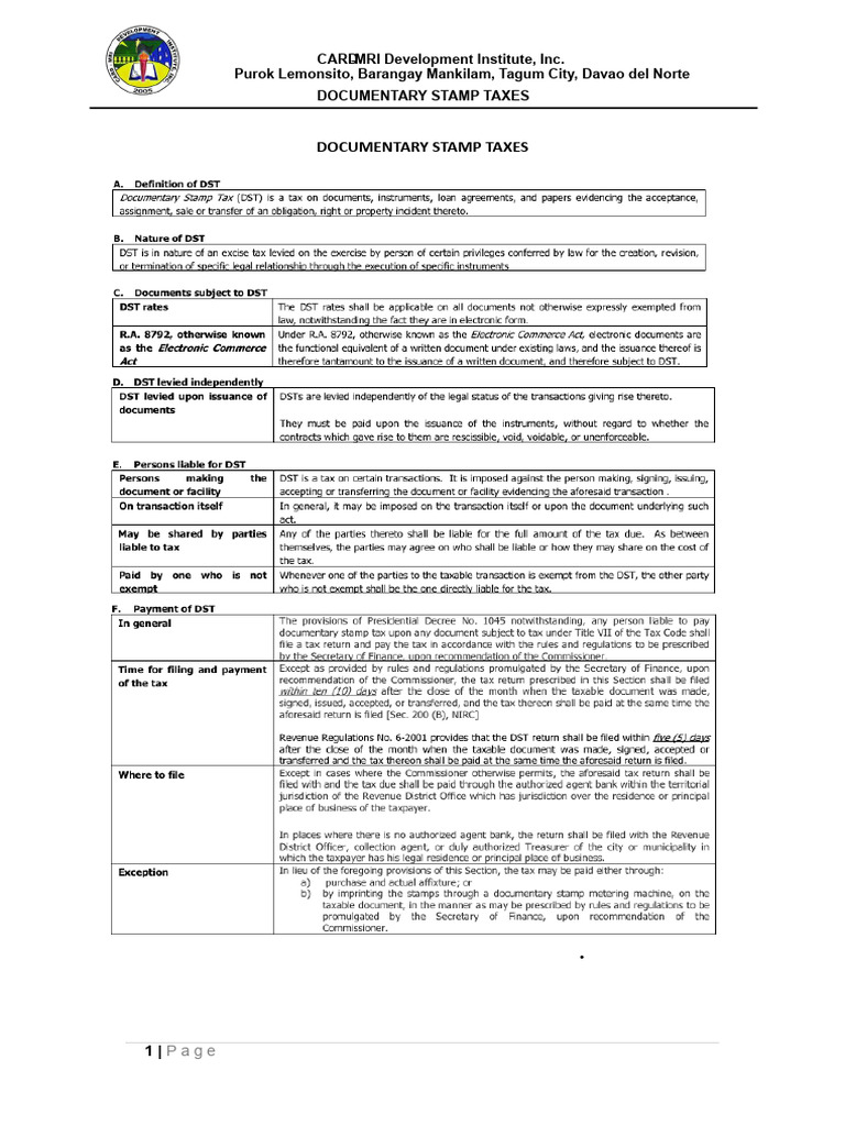 DST Material Revised | PDF