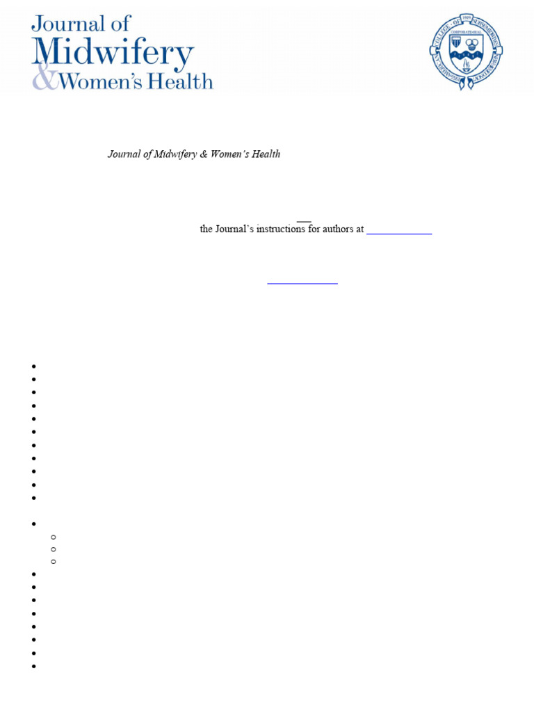 Call for Pharmacotherapeutics Manuscripts | PDF | Pregnancy ...