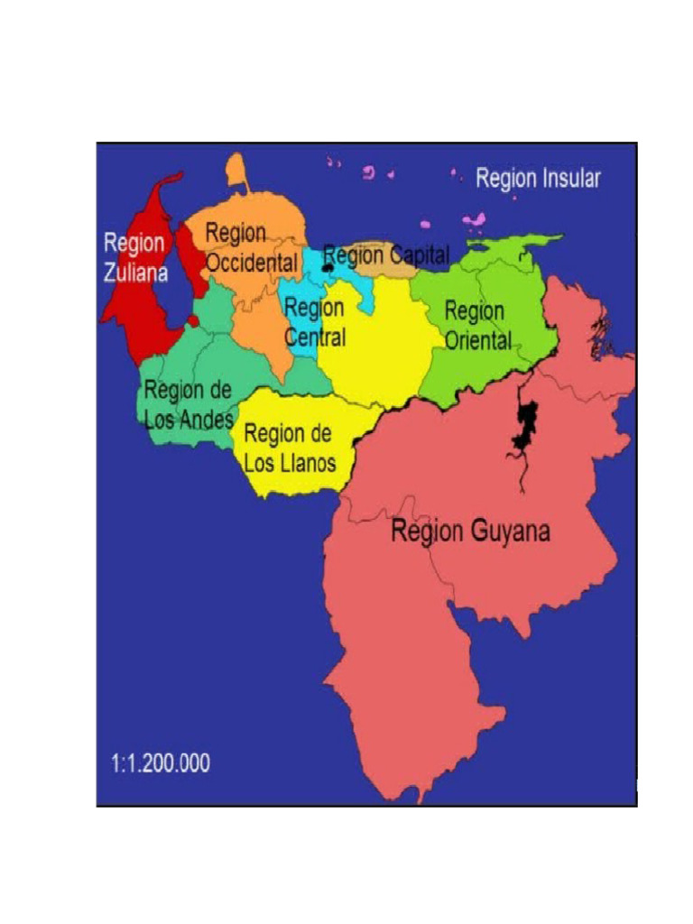 Mapa de Regiones de Venezuela | PDF