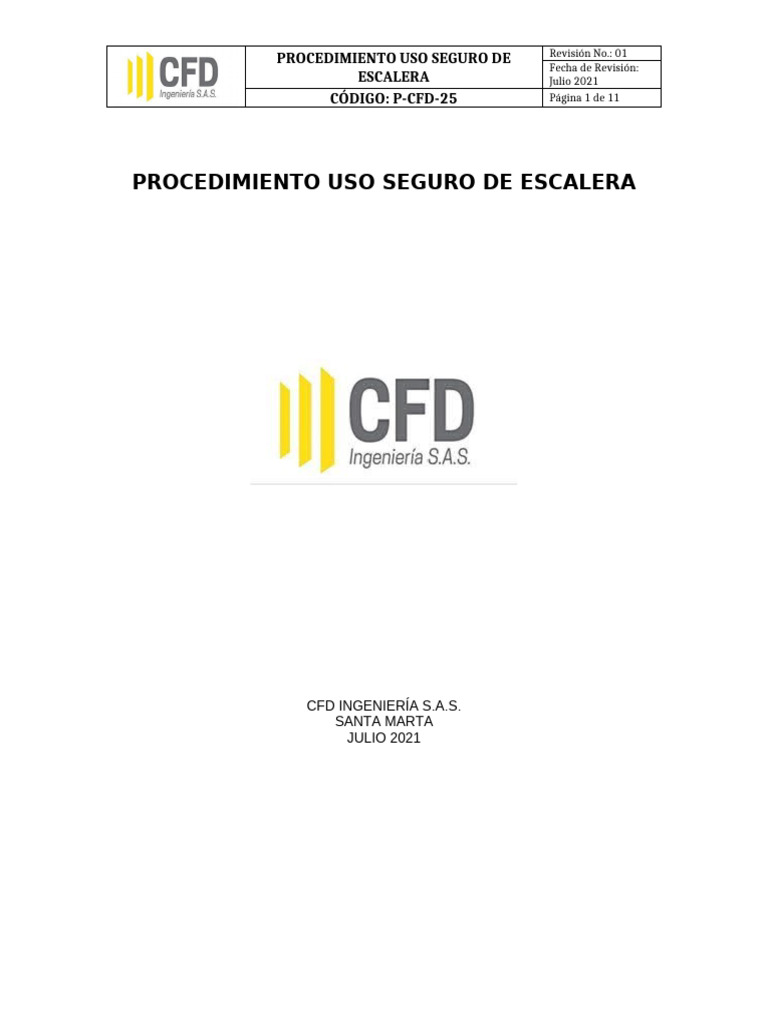 PCFD-25 Procedimiento Uso Seguro de Escaleras | PDF | Escalera
