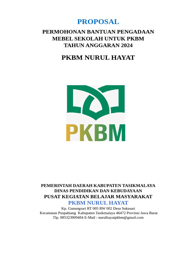 PROPOSAL Pengajuan MABEL 2024 - CONTOH | PDF