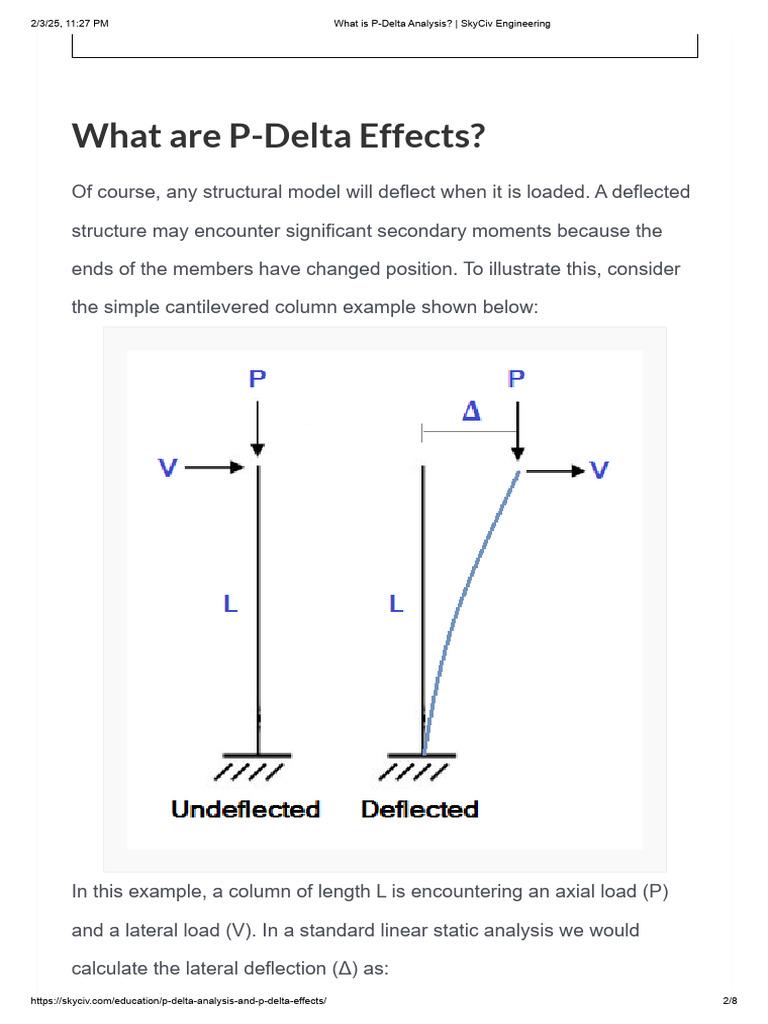 Understanding P-Delta Analysis | PDF | Applied Mathematics | Mechanical ...