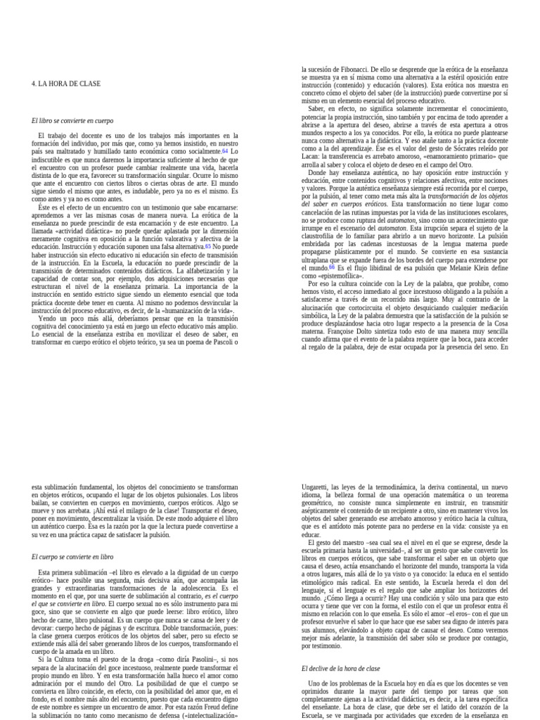 La-Hora-De-Clase RECALCATTI | PDF | Enseñando | Maestros