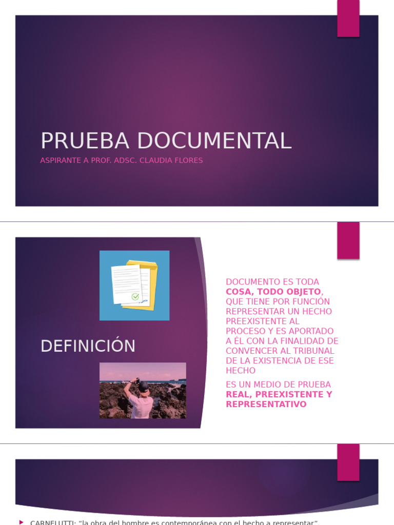 Prueba Documental | PDF | Derecho Civil (Common Law) | Ley común