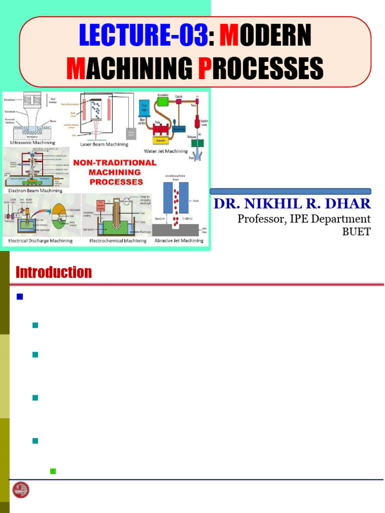 Lecture 03 IPE 305 Lecture Manufacturing Process II | PDF | Machining ...