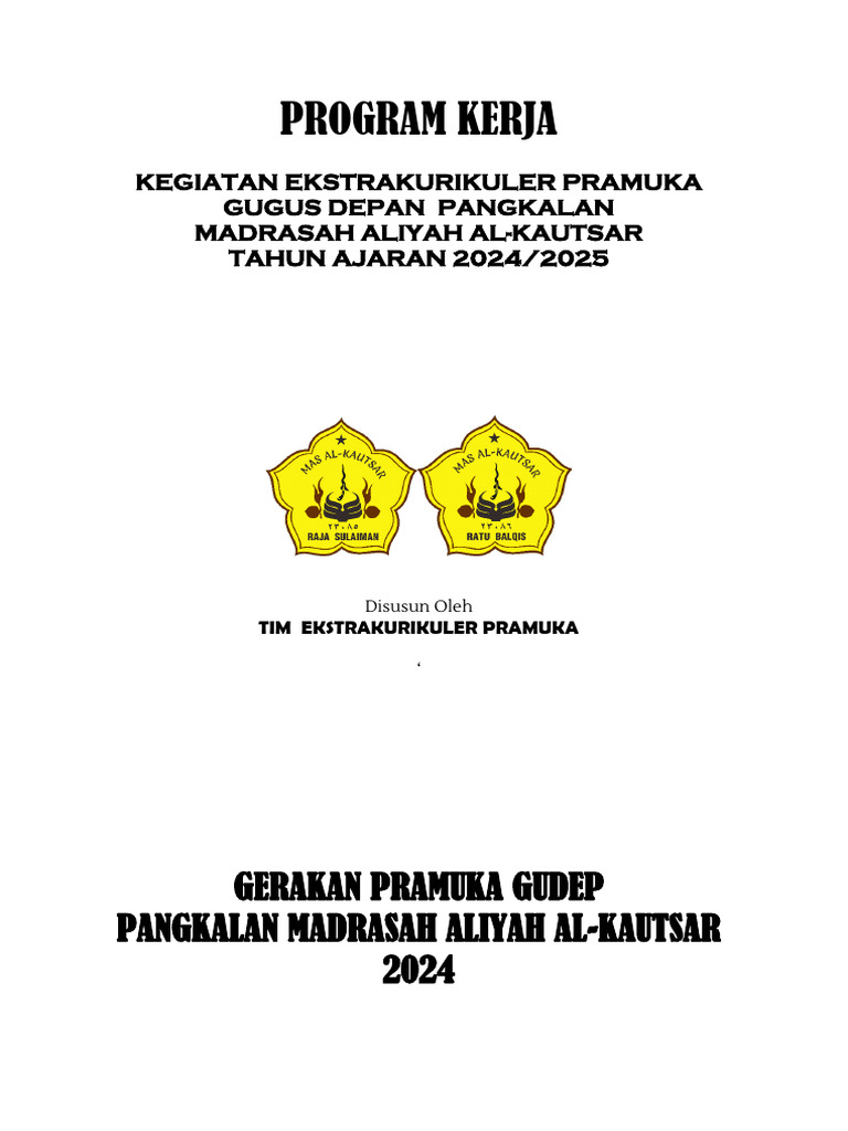 Program Kerja Pramuka 2025 | PDF