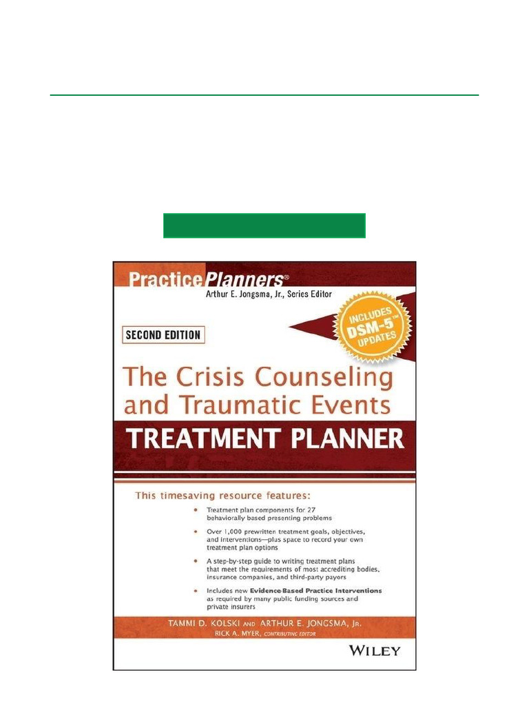 Crisis Counseling Treatment Planner 2nd Ed. | PDF