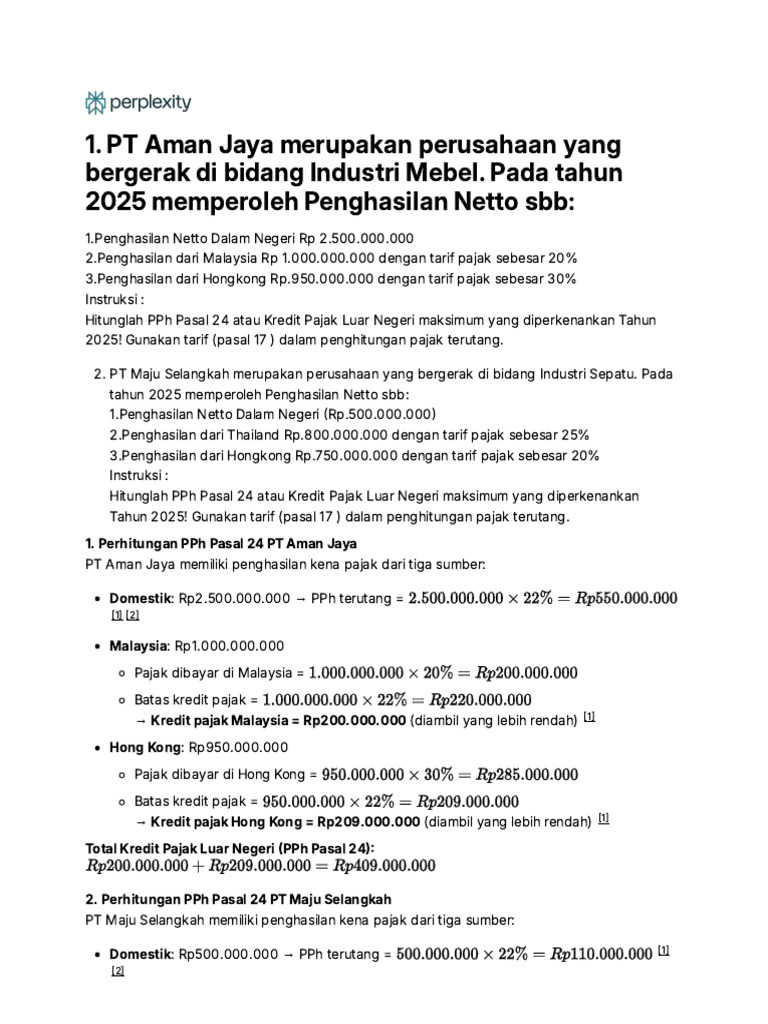 PT Aman Jaya Merupakan Perusahaan Yang Bergera | PDF