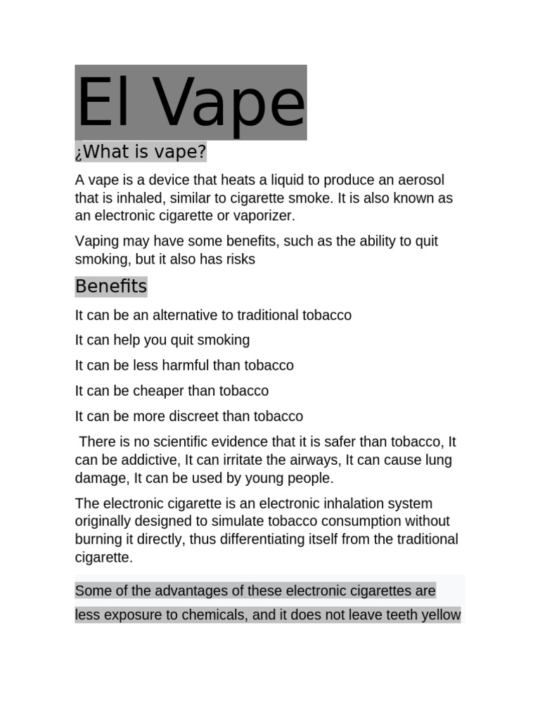 El Vape | PDF