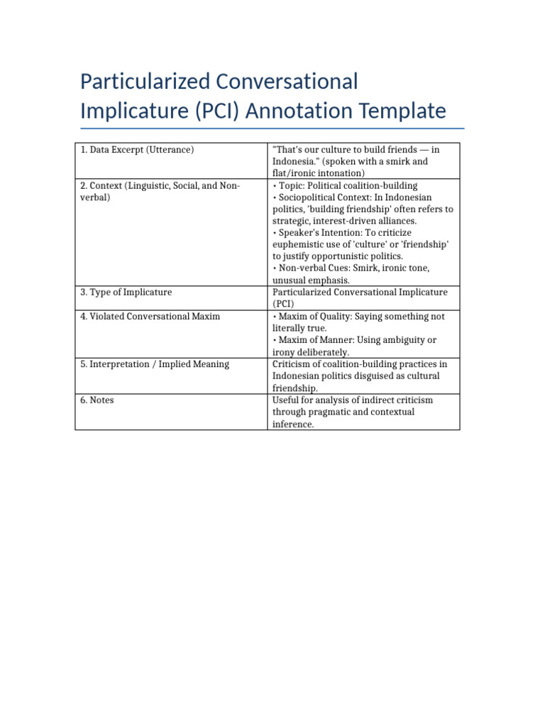 PCI_Annotation_Template_Table_Format | PDF