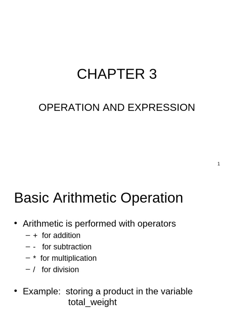 Chapter_3_Operation_and_Expression | PDF | Division (Mathematics ...