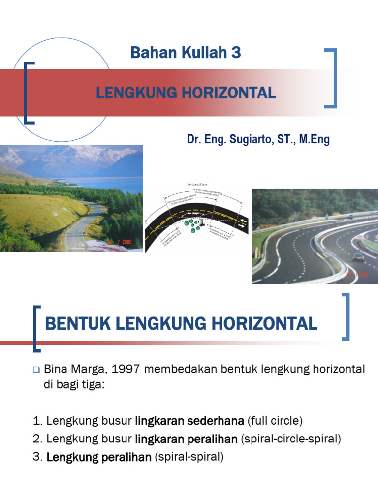 Tiga Jenis Lengkung Horizontal Jalan | PDF