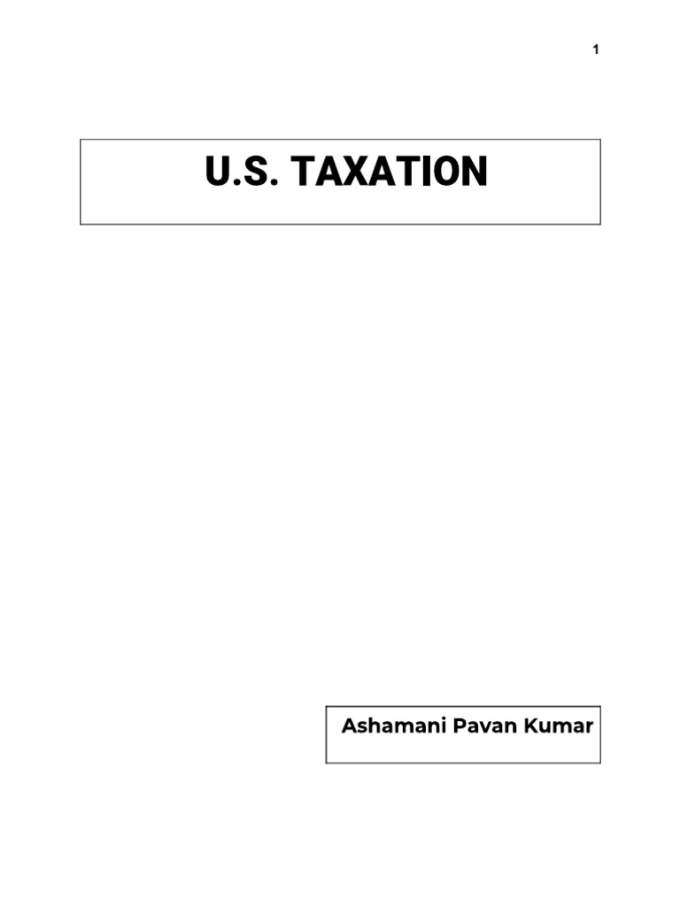 Us Taxation | PDF