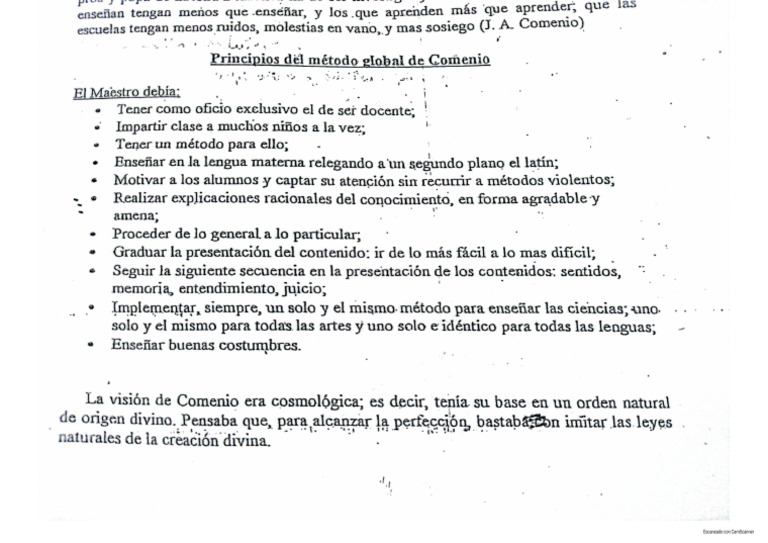 Comenio principios | PDF