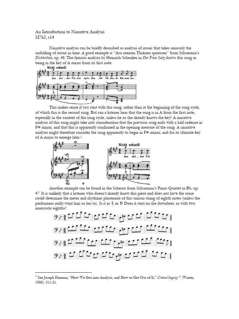 Understanding Narrative Analysis in Music | PDF | Musicology | Musical ...
