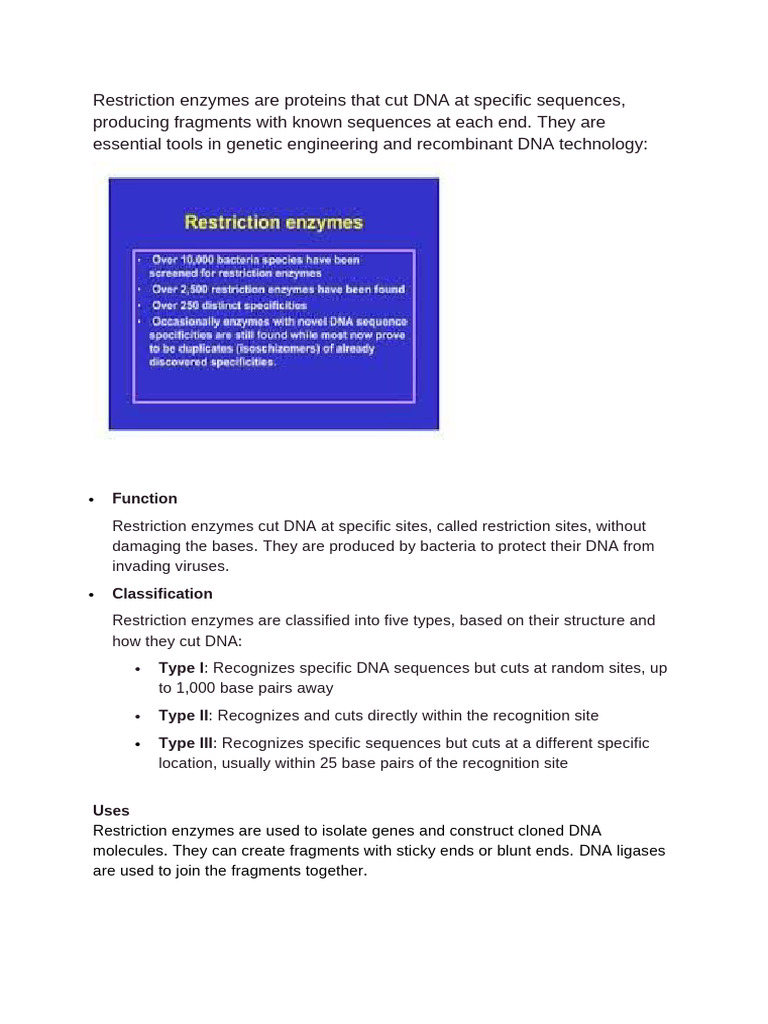 ENZYME_RESTRICTION | PDF
