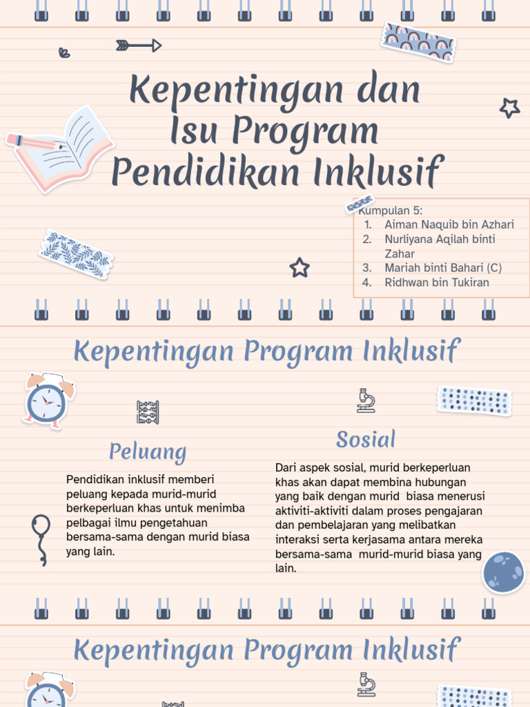 Kumpulan 5 - Kepentingan Dan Isu Program Pendidikan Inklusif | PDF