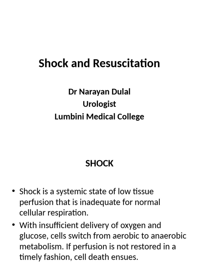 Understanding Shock and Resuscitation Techniques | PDF | Shock ...