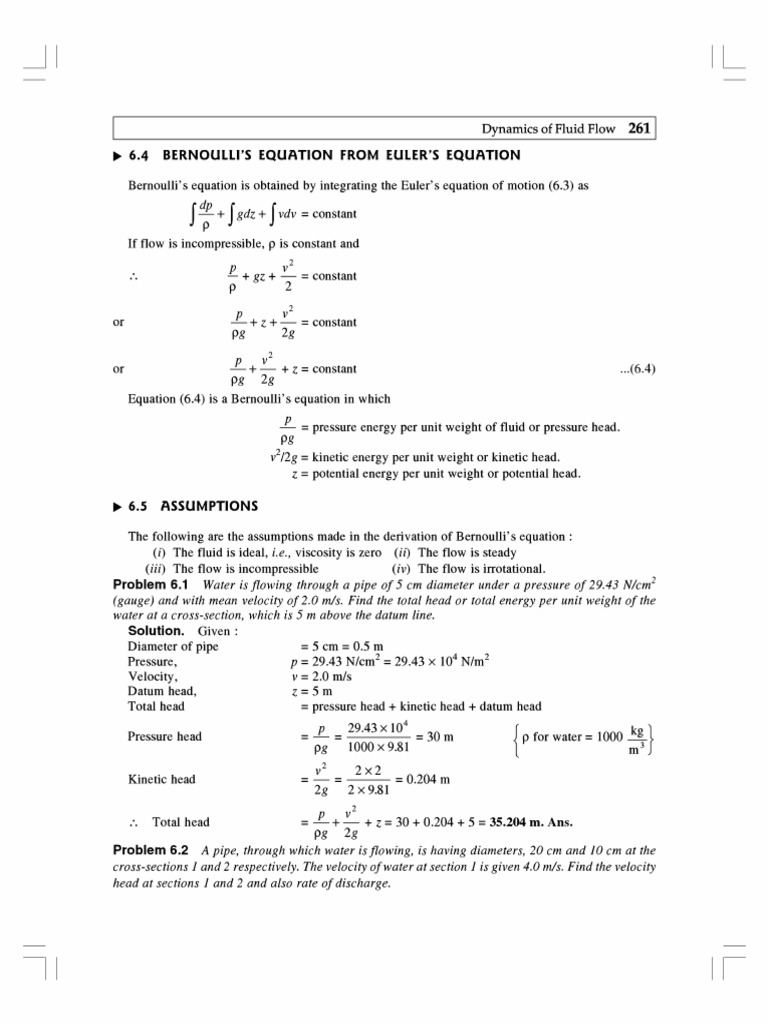 Dynamics of Fluid Flow | PDF