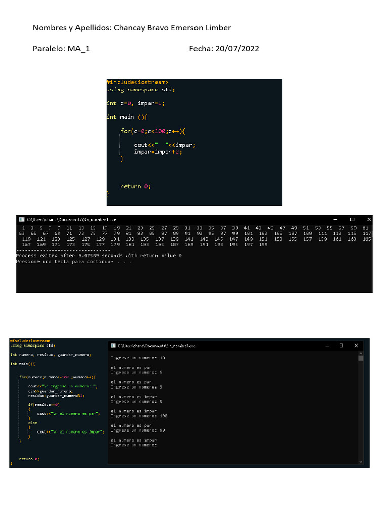 Actividad Ciclos Repetitivos | PDF