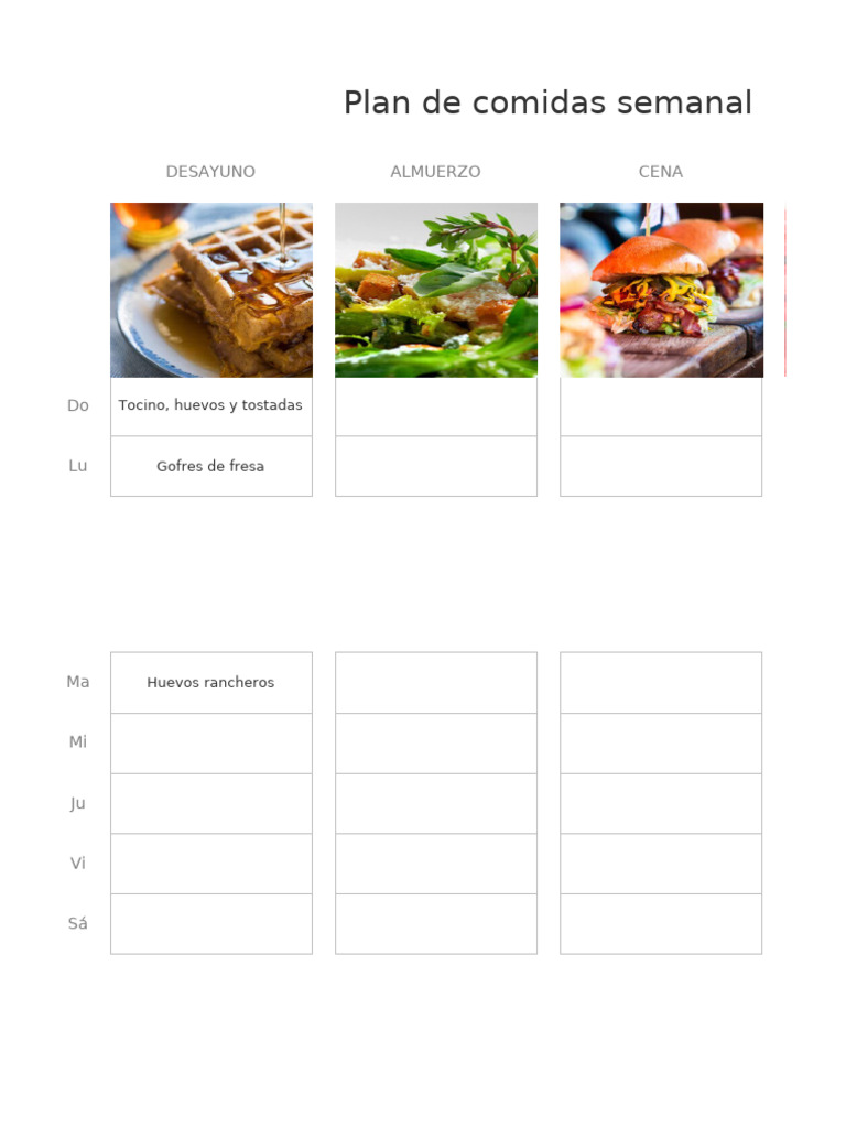 Planificador Simple de Comida | PDF