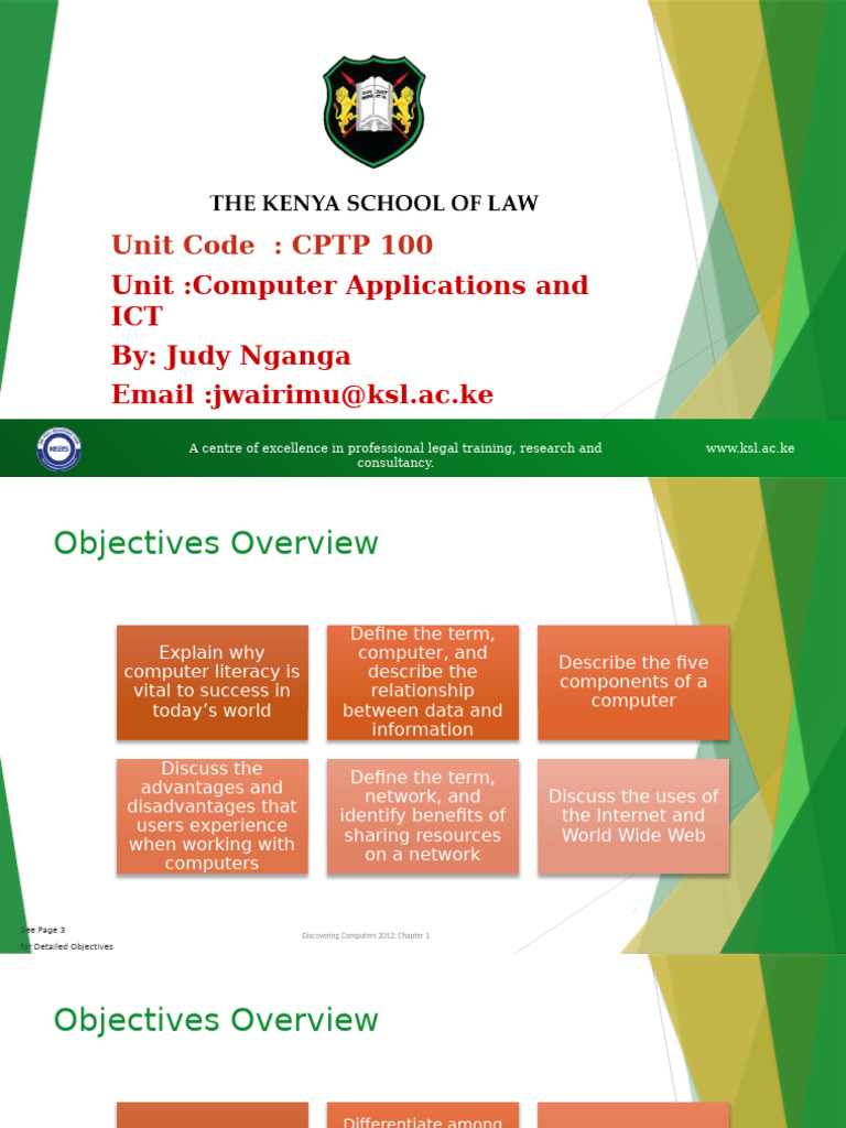 Computer Applications and ICT WK1-1 | PDF | Computer Data Storage | Personal Computers