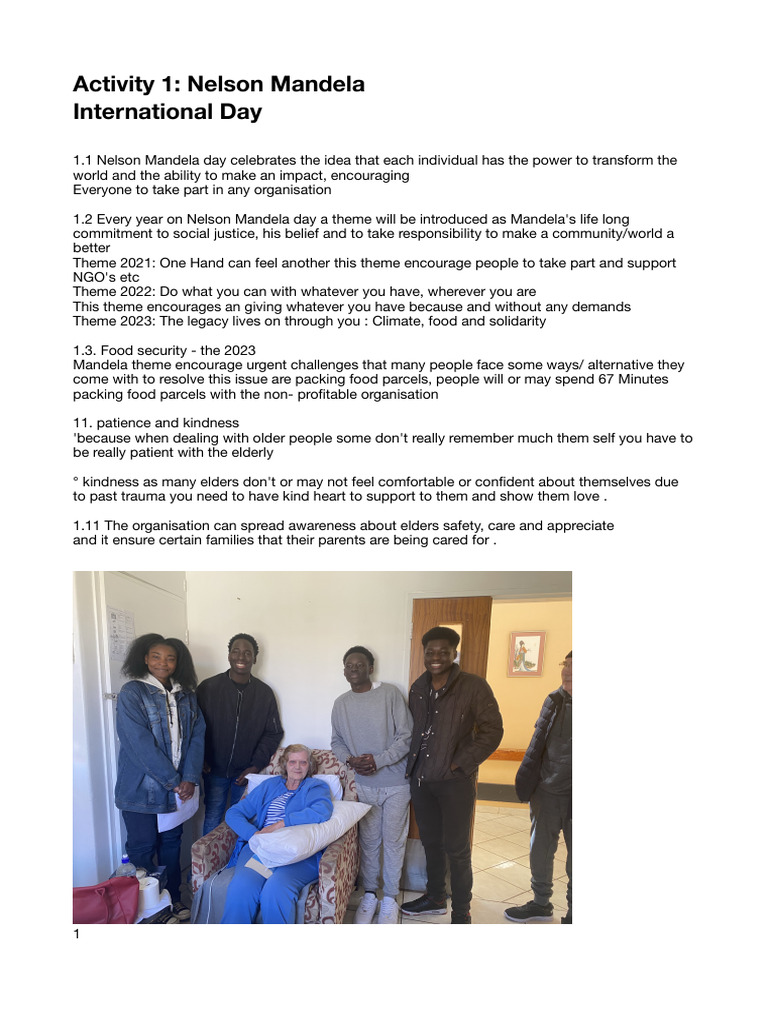 Nelson Mandela Day Themes and Impact | PDF