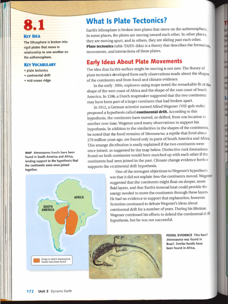 Textbook Sci 8.1 What Is Plate Tectonics | PDF | Plate Tectonics ...