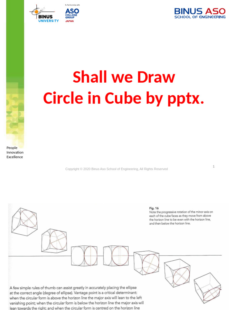 Perspective of Circle in Cube | PDF