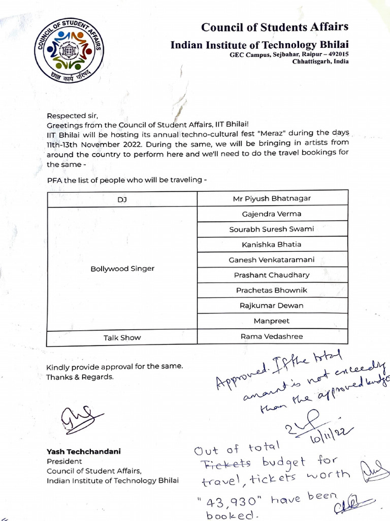 Ticket Booking Approval | PDF