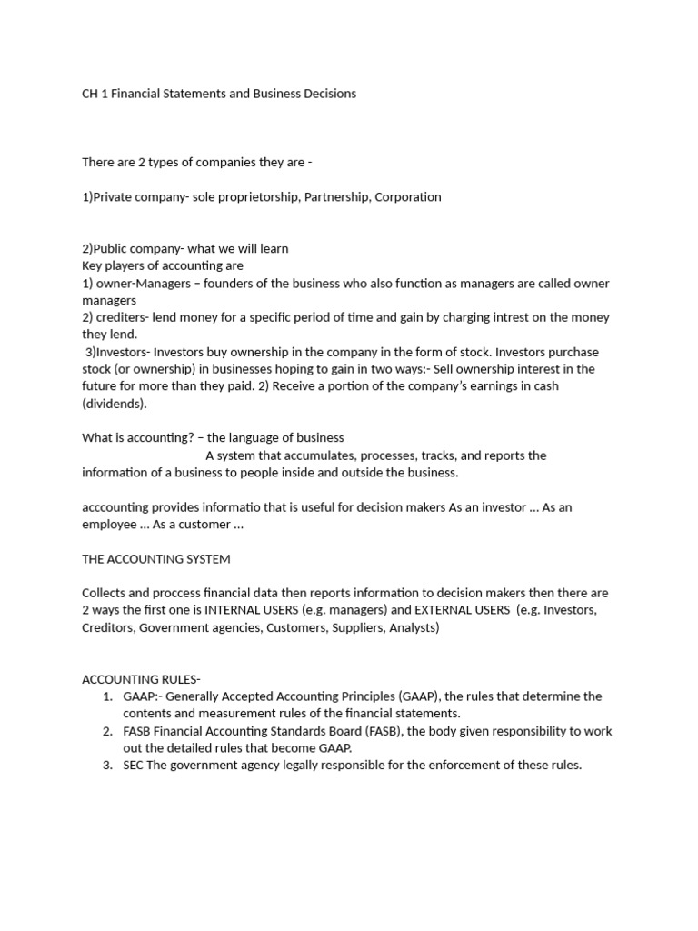 Understanding Financial Statements Basics | PDF | Accounting ...